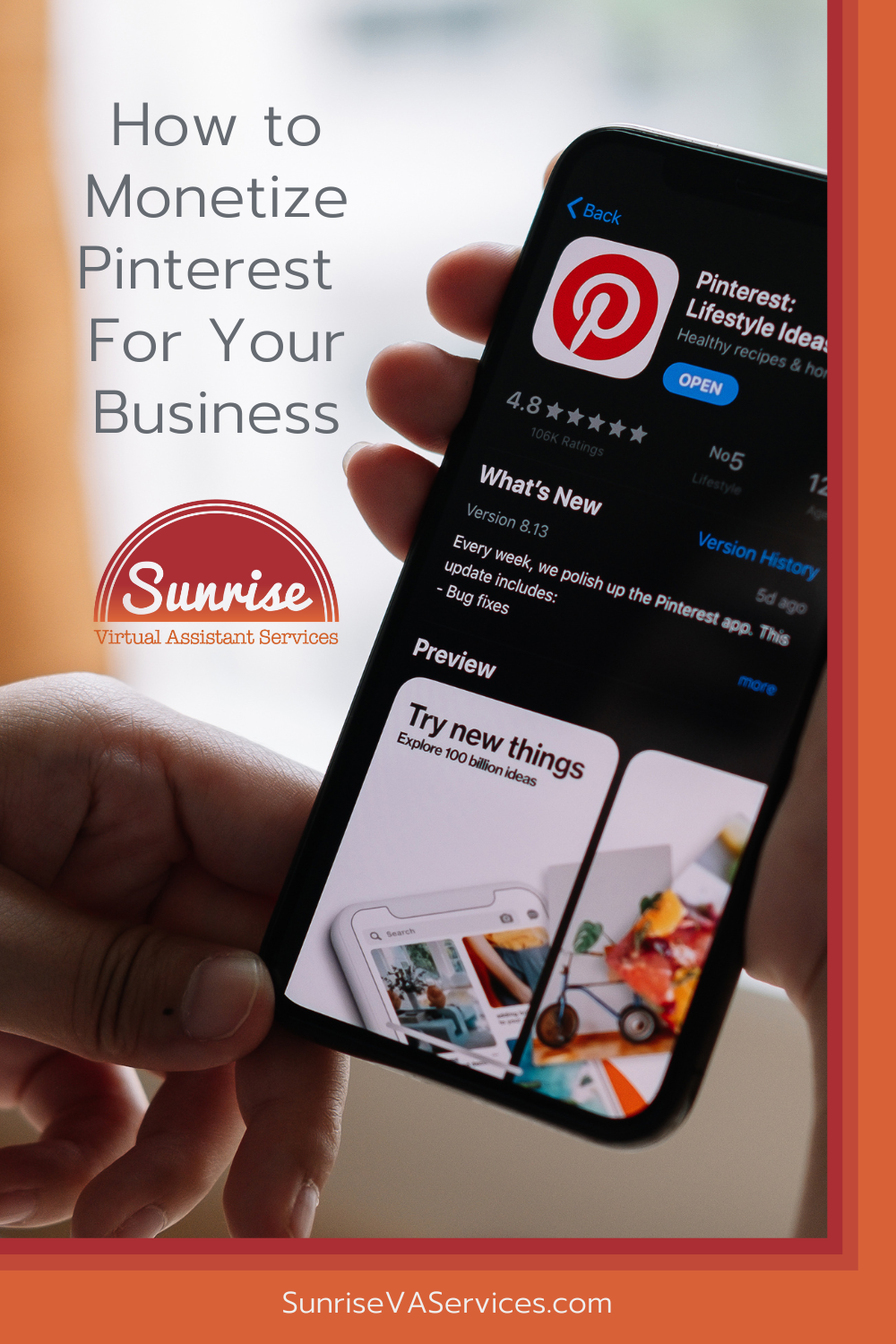How To Monetize Pinterest For Your Business - Sunrise Virtual Assistant ...